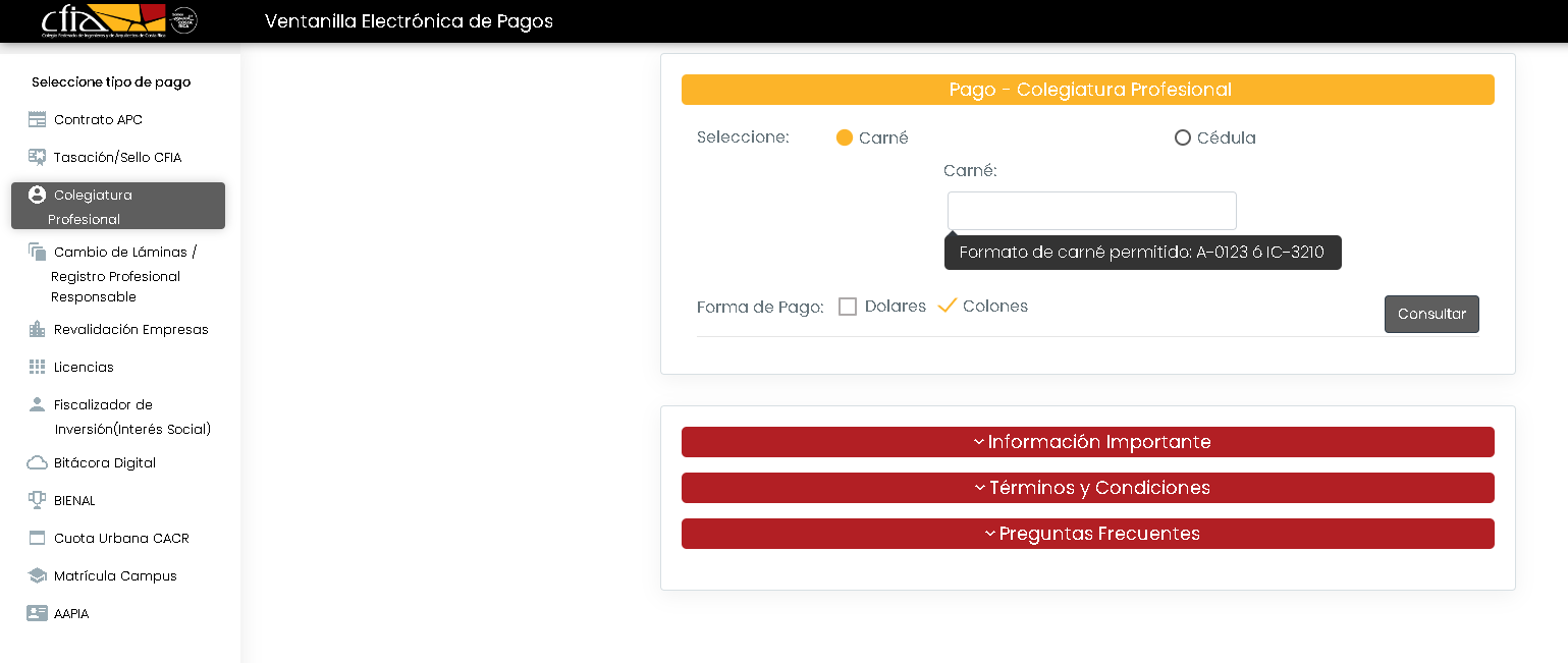 ¿Estoy al día con mi colegiatura? – Centro de ayuda CFIA
